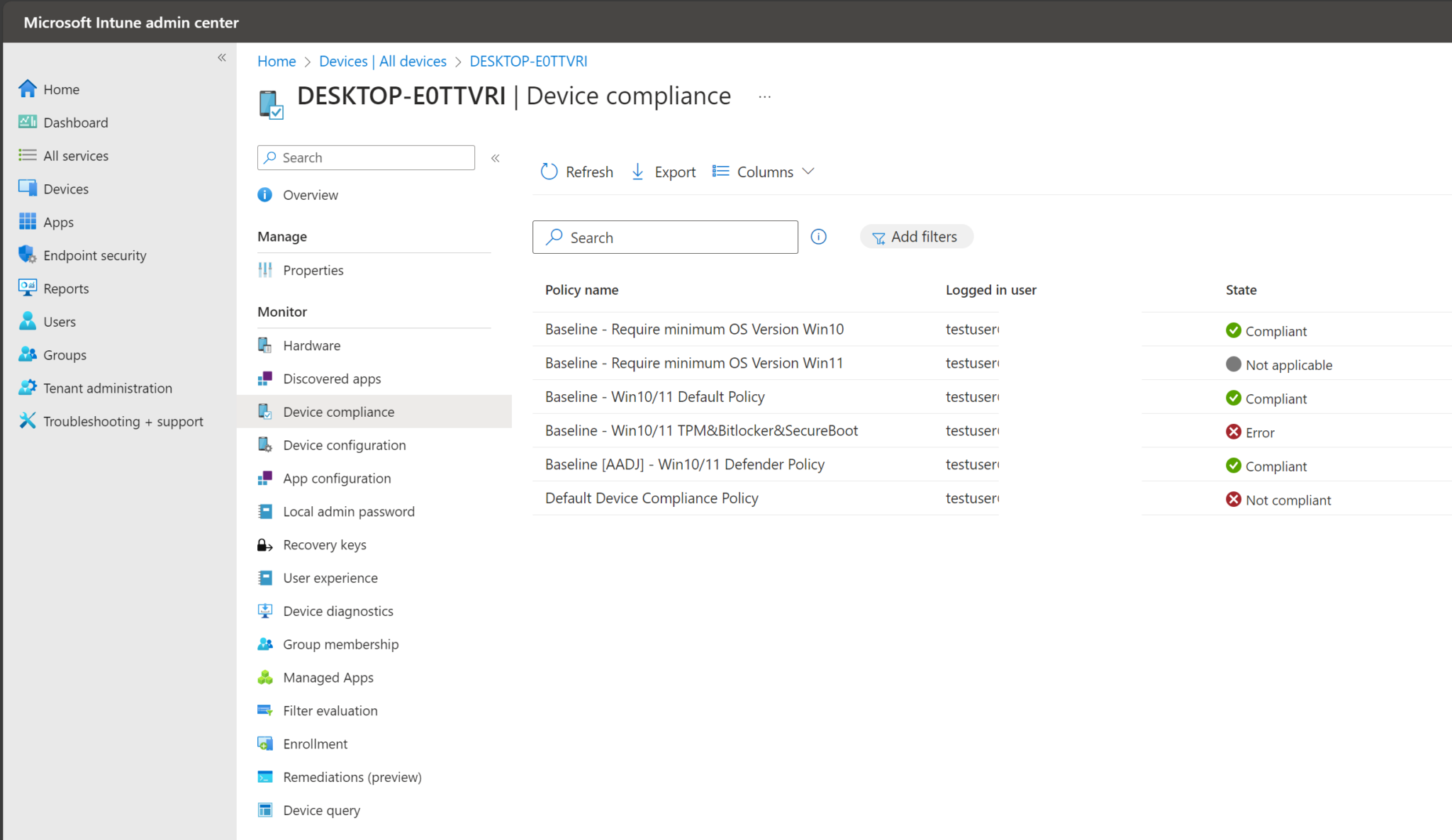 Prof It Intune Device Compliance Prof It